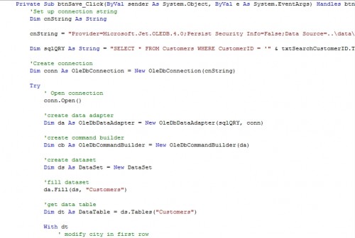 Textbox Control Using Datasets And Data Adapters Sourcecodester